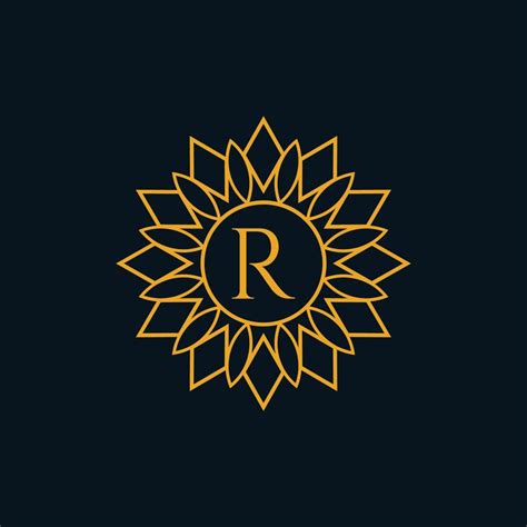 Letter R With Border Vector Design 17543917 Vector Art At Vecteezy