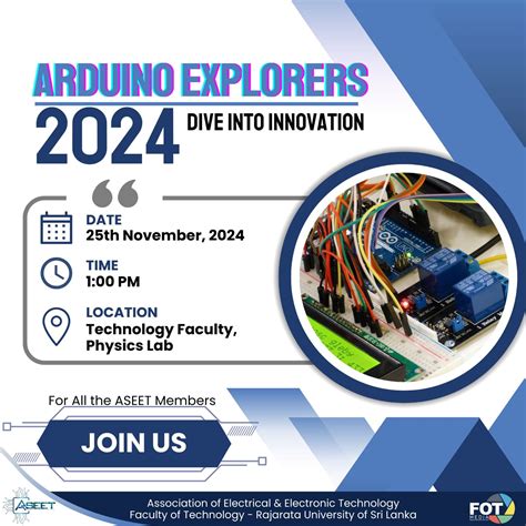 aseet 🌟 join the arduino explorers 2024 event 🌟 dive into innovation and explore the exciting