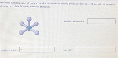 Solved Determine The Total Number Of Electron Domains Th
