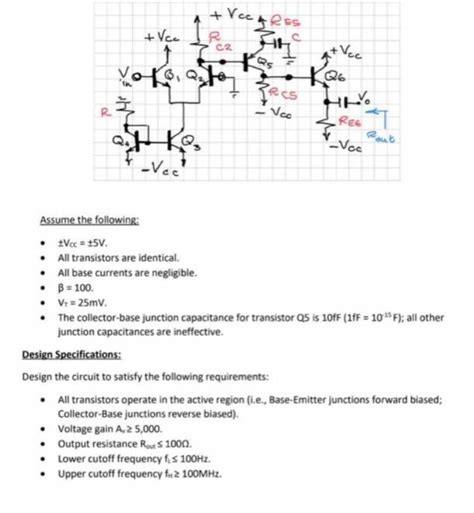 Solved Assume The Following Vcc 5 V All Transistors Chegg Com