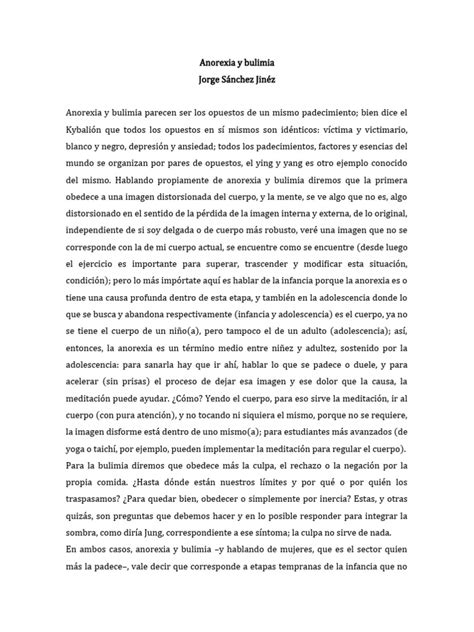 Anorexia Y Bulimia Pdf Anorexia Nerviosa Adultos