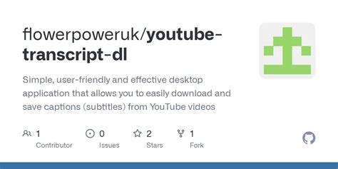Youtube Transcript Dlyoutube Transcriber Apppy At Main · Flowerpowerukyoutube Transcript Dl