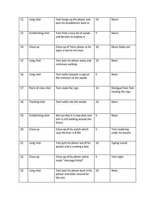 Shooting Script Docx Documentary Genres