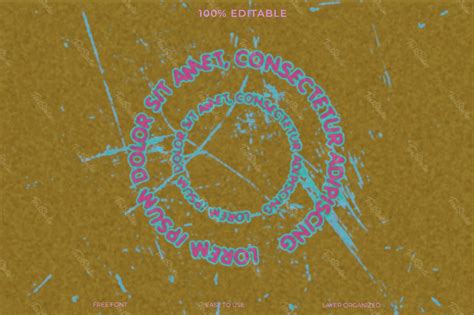 Circle Of Words Text Style Effect Archivo PSD Photoshop PREMIUM