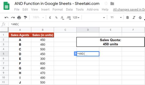How To Use AND Function In Google Sheets Step By Step