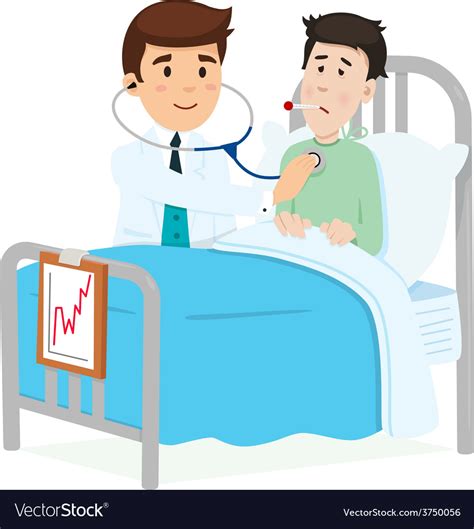 Doctor Caring For A Patient Royalty Free Vector Image Doctor Caring For A Patient Royalty Free Vector Image
