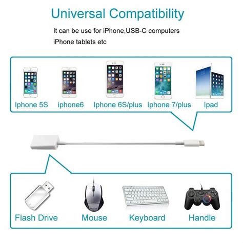 Usb Otg адаптер кабель передачи данных конвертер зарядное устройство для Apple Iphone X 5 6 7 8
