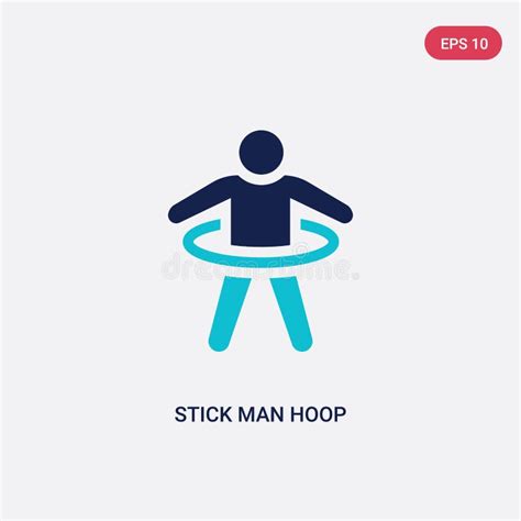 Stick Man Hoop Icon Thin Linear Stick Man Hoop Outline Icon Isolated