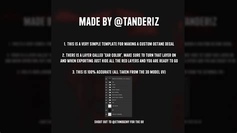 Rocket League Octane Template