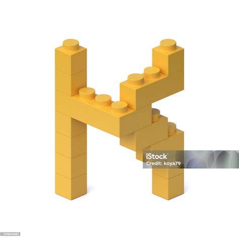 빌딩 블록 글꼴 3d 렌더링 문자 K 3차원 형태에 대한 스톡 사진 및 기타 이미지 3차원 형태 개체 그룹 건축물 Istock