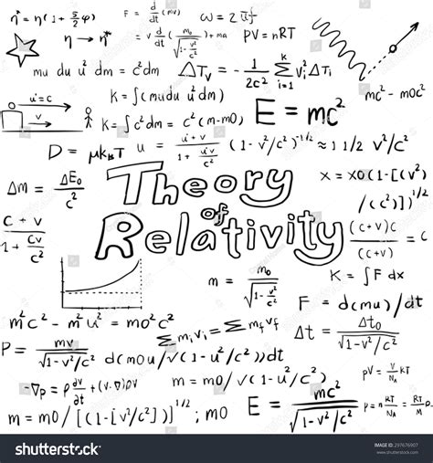 Theory Relativity Physics Law Physics Mathematical Stock Vector