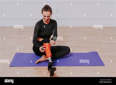 Beautiful Young Woman With Amputation Pretty And Confident Woman With Leg Disability Amputee