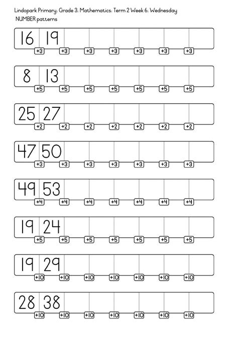 grade 3 mathematics term 2 week 6 number patterns wednesday worksheets library