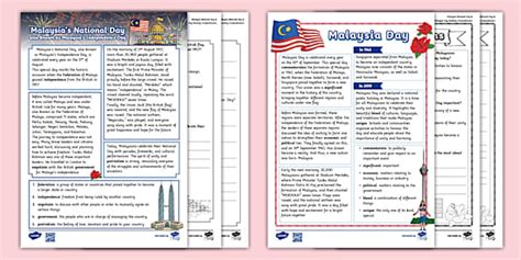 Malaysia Day Reading Comprehension Hari Merdeka In English