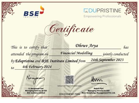 Dhruv Arya On Linkedin Financialmodeling Continuouslearning Edupristine