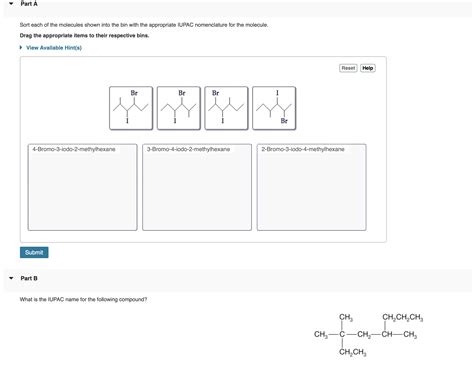 Solved Sort Each Of The Molecules Shown Into The Bin With