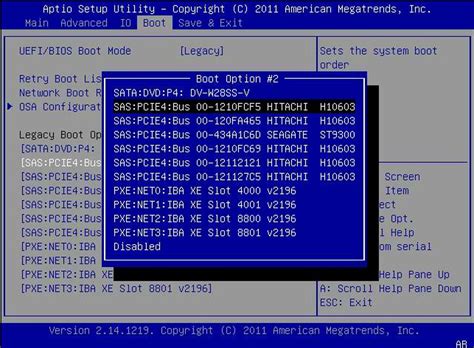 Modify The Boot Order BIOS Oracle X4 Series Servers Administration