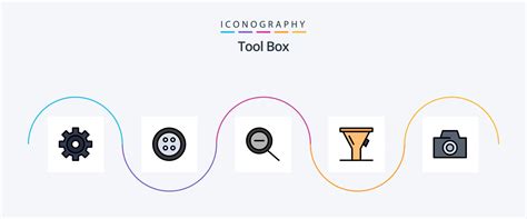 Tools Line Filled Flat 5 Icon Pack Including Tool 16636017 Vector