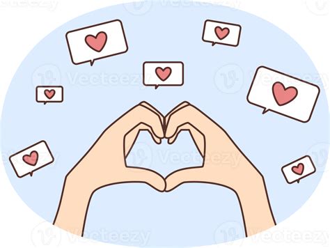 Person Make Heart Gesture With Hands 34387430 Png