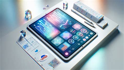Futuristic Voting Interface Concept With Advanced Technology Stock