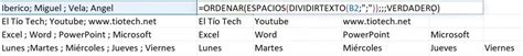 La función Dividir Texto