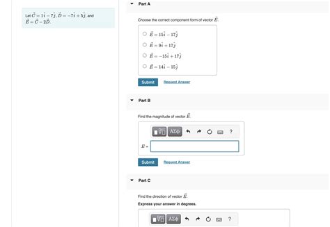 Solved Let C 1i 7j D 7i 5j And E C2D Choose The Chegg Com