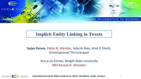 Implicit Entity Linking In Tweets Pptx Web Design And Html Internet