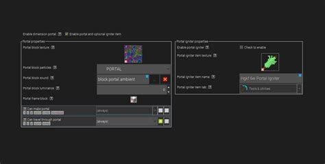mcreator 2023 2 will add support to disable dimension portal igniter item separately from the