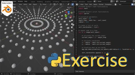 Beginner Blender Python Exercise Circle Mesh From Scratch Part Blendernation Bazaar