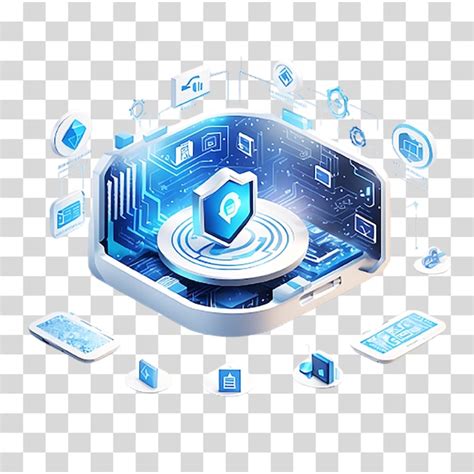 Premium Vector Web Digital Data Security Technology On A Transparent Background Ai Generated