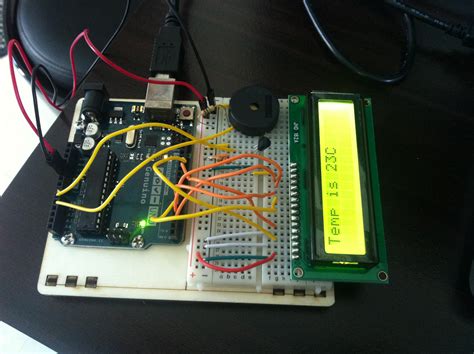 Fritzing Project Arduino Display Temperature And Knock Detected On Lcd