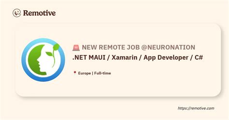 Hiring NET MAUI Xamarin App Developer C NeuroNation