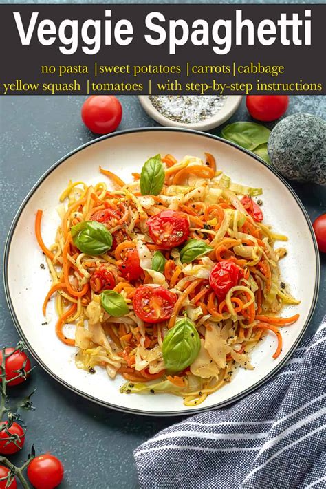 Healthy Veggie Spaghetti Savory Thoughts