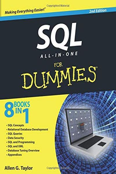 sql all in one for dummies 2e by allen g taylor john wiley andsons dummies book sql ebook