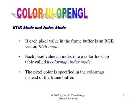 Ppt Color Modes In Opengl And Lighting Models For 3d Graphics Powerpoint Presentation Id 9590962