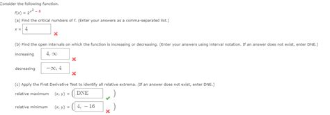solved consider the following function f x 2x2−8 a find