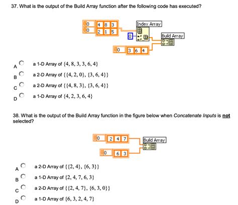 Solved 37 What Is The Output Of The Build Array Function