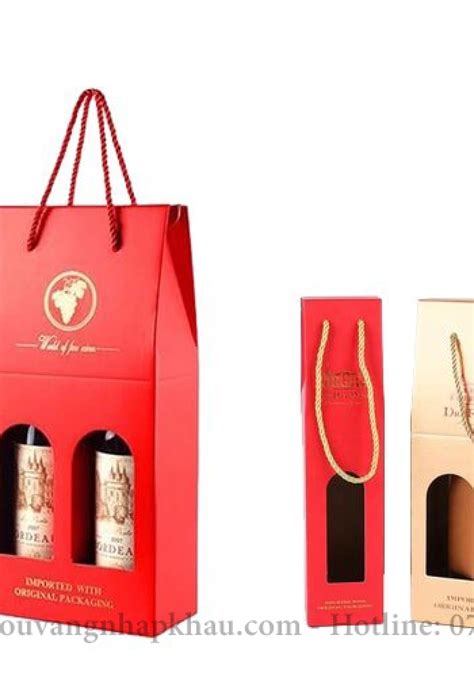Túi Giấy đựng 2 Chai Rượu Vang Ruma