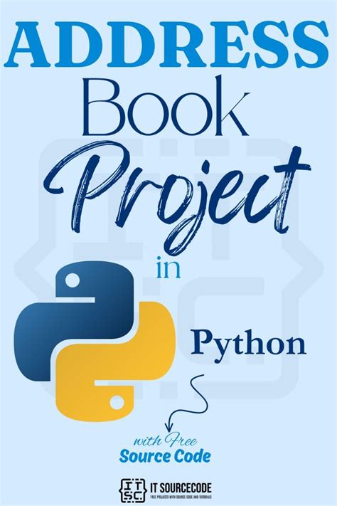 Address Book Project In Python With Source Code Book Projects Basic