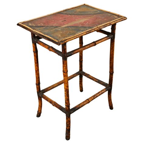 English Aesthetic Tortoise Bamboo Drinks Or Side Table For Sale At 1stdibs