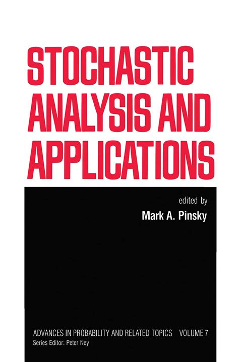 Amazon Com Stochastic Analysis And Applications Advances In Probability And Related Topics