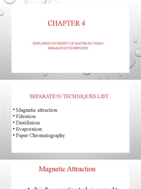 Exploring Diversity Of Matter By Using Separation Techniques Pdf