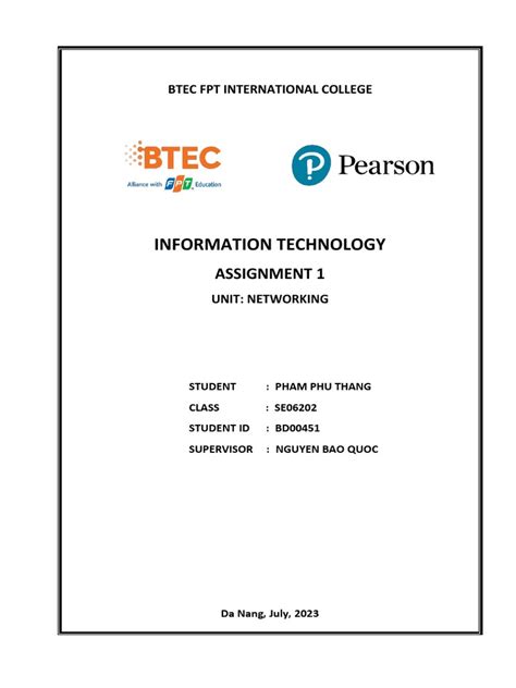 Asm2 Networking Outline Pdf