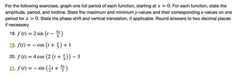 SOLVED QUESTION 19 PLEASE For The Following Exercises Graph One Full
