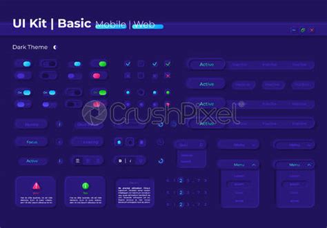 Basic Ui Elements Kit Stock Vector 2267531 Crushpixel