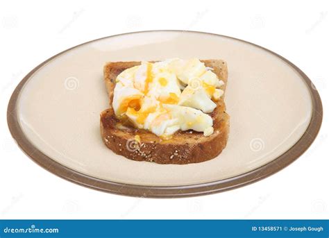 Poached Egg On Toast Stock Image Image Of Cooked Brown 13458571