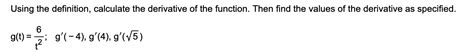 Solved Using The Definition Calculate The Derivative Of The Chegg