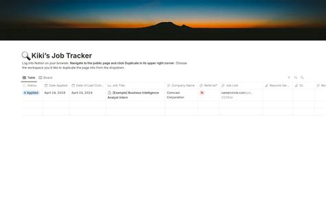 Job Tracker Template Notion Marketplace