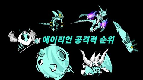 [냥코대전쟁] 에이리언 공격력 순위 Top 10 Youtube