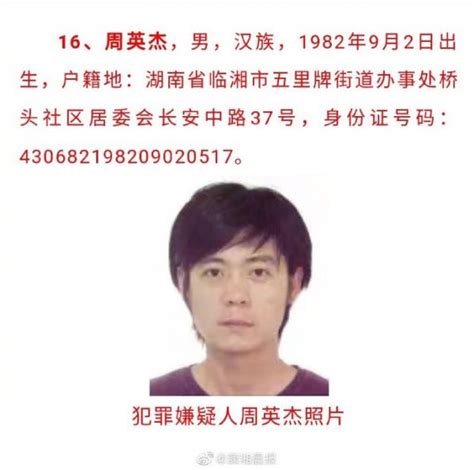 公安部a级通缉令发布两天后，湖南籍在逃人员周英杰自首天下新闻中心长江网cjncn